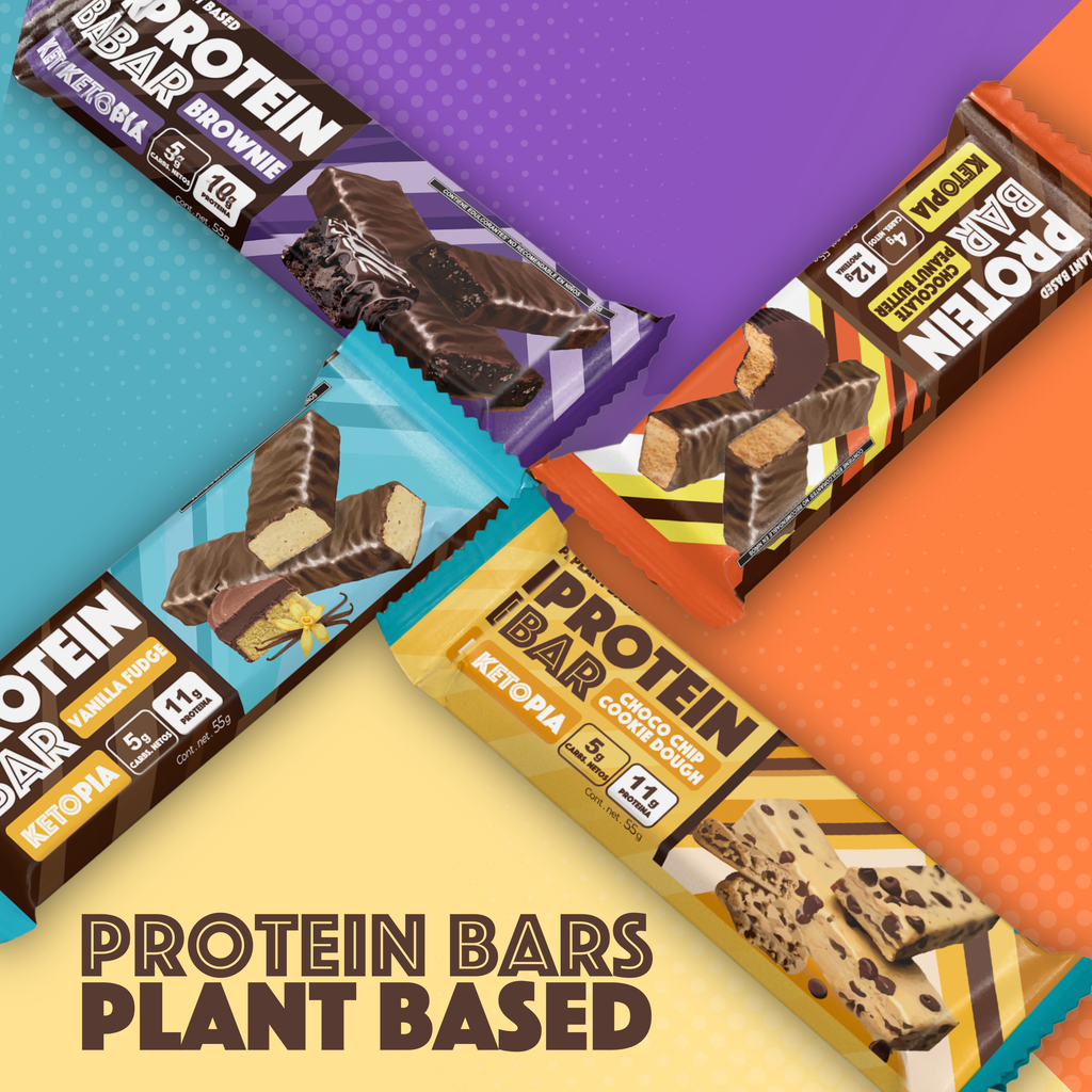 KETOPIA Barras de Proteina Keto de proteina Chocolate Peanut Butter-6 ...